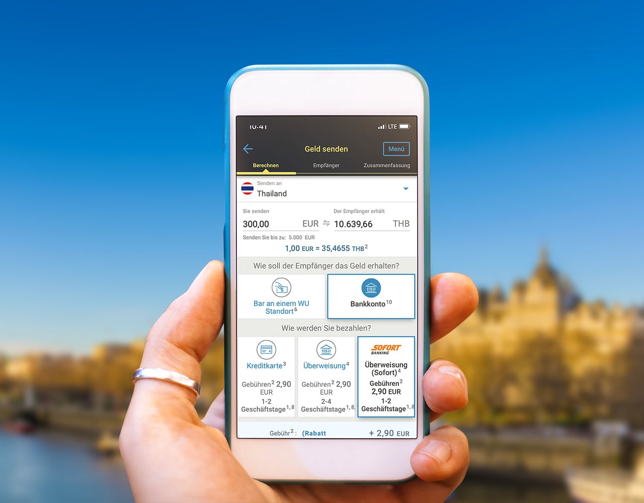 Geld senden ins Ausland weltweit aus Deutschland mit Western Union