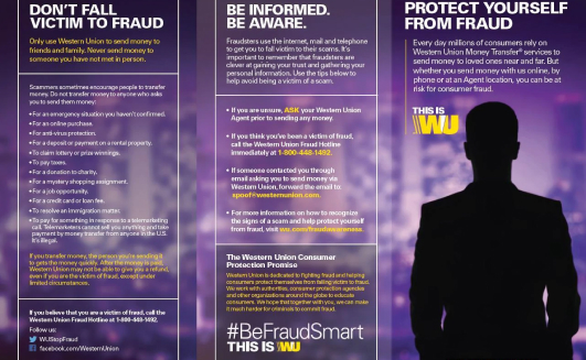 Report Fraud and BeFraudSmart | Western Union